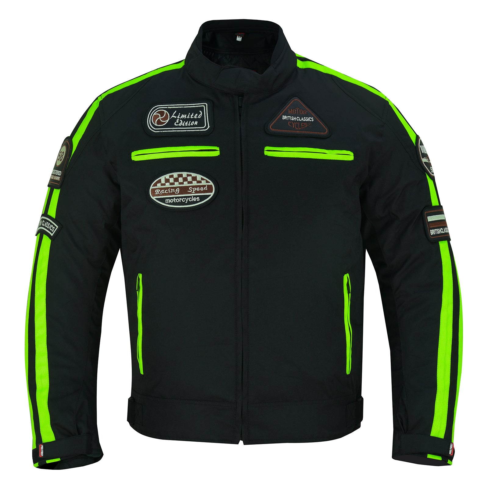 Profirst Summer Insignia Motorbike Men Jacket Green – Whizzmoto
