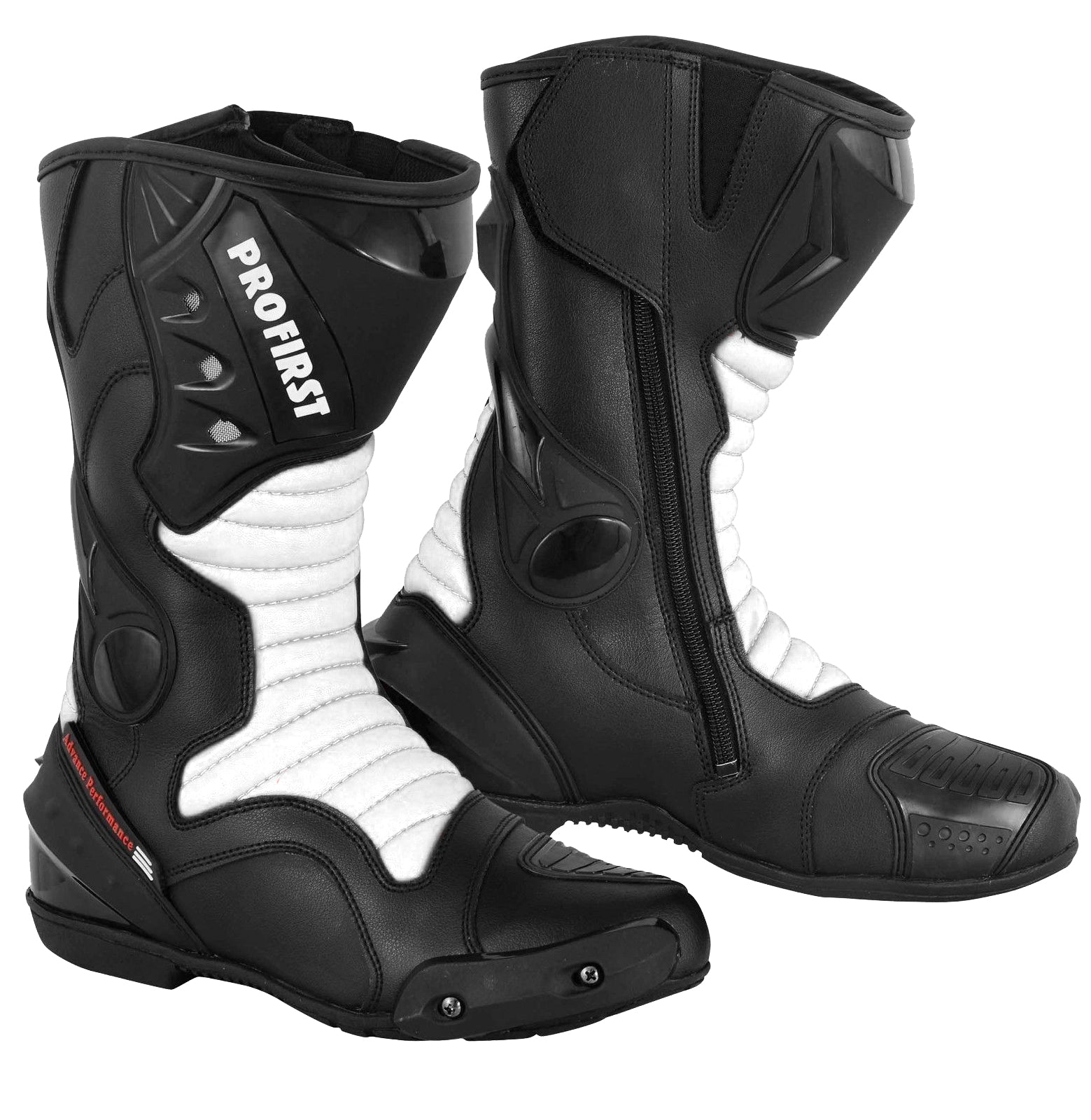Profirst Thunder Strike Motorbike Men Boots White – Whizzmoto